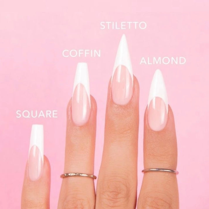 Y2K White Frenchies & Crosses Acrylic Baddie Press On Nails – Kat’s ...