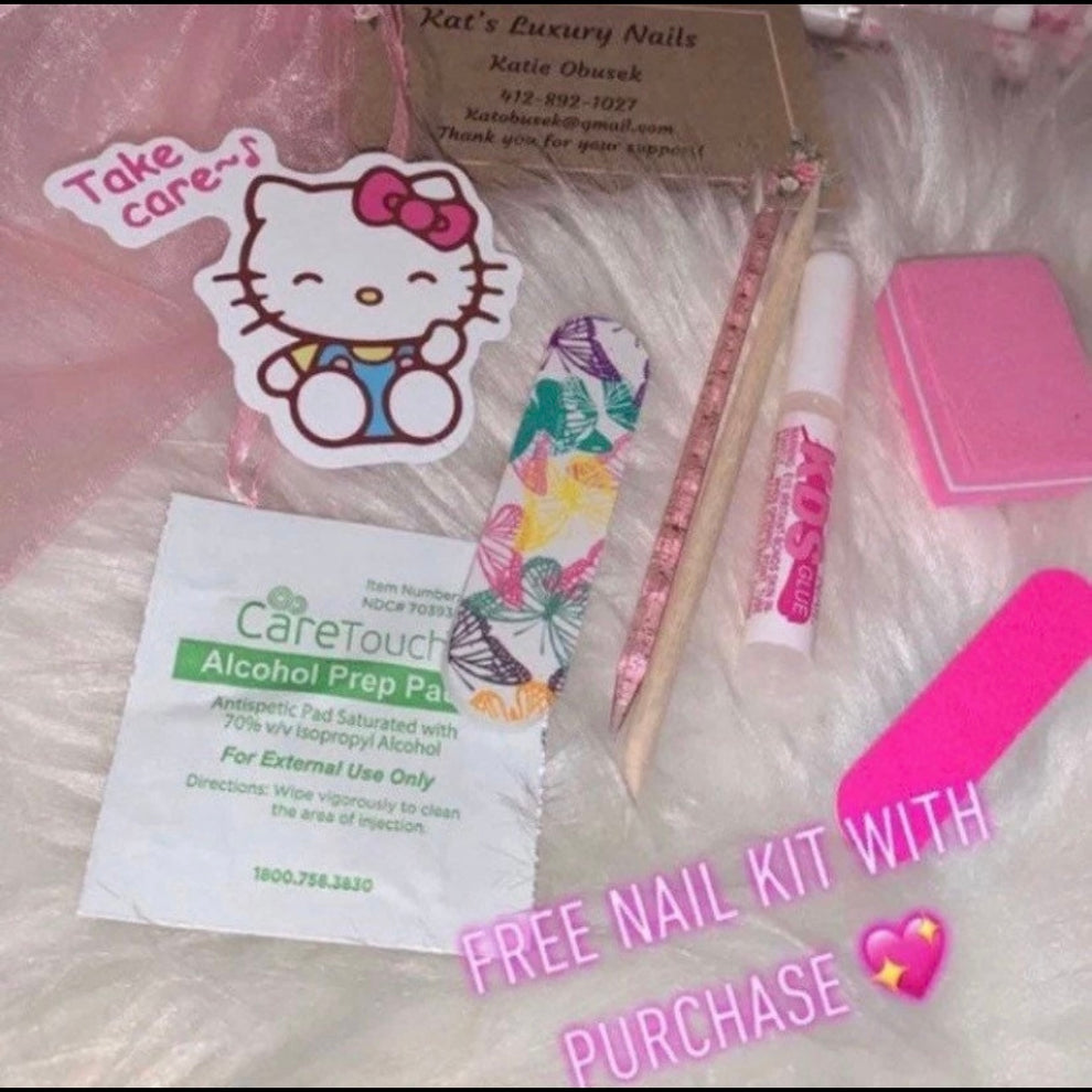 Y2K White Frenchies & Crosses Acrylic Baddie Press On Nails – Kat’s ...